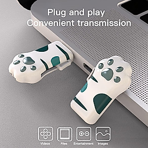 Cute USB Flash Drive, Cat Foot Plaque Mini Thumb Drive USB 2.0 Animal Memory Stick Cartoon Pen Drive Zip Drive Water Proof U Disk