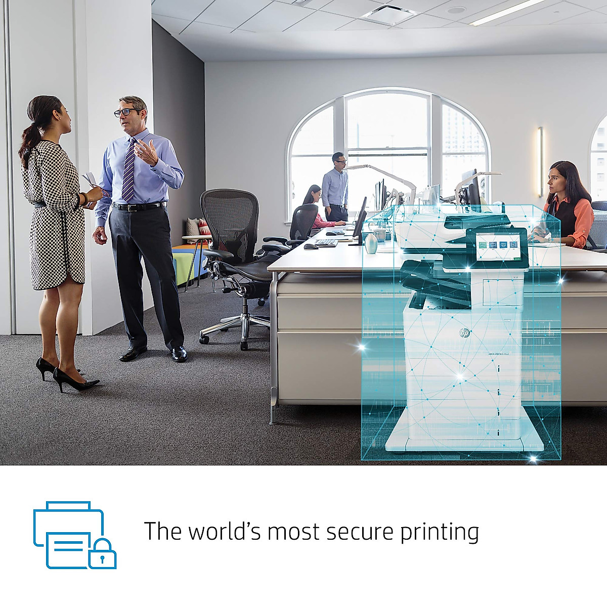 HP LaserJet Enterprise MFP M634z Monochrome All-in-One Printer with built-in Ethernet, 2-sided printing, extra paper trays & 3-bin stapler/stacker (7PS96A)