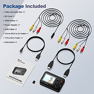 DIGITNOW Video to Digital Converter, VHS to Digital Converter to Capture Video from VCR's, VHS Tapes, Hi8, Camcorder, DVD, TV Box and Gaming Systems