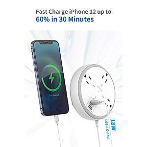 Power Strip with USB C, NTONPOWER Flat Plug Power Strip with USB Ports, 3 Widely Spaced Outlets, Extension Cord with Multiple Outlets, Small and Compact Size,100-240V for International Travel