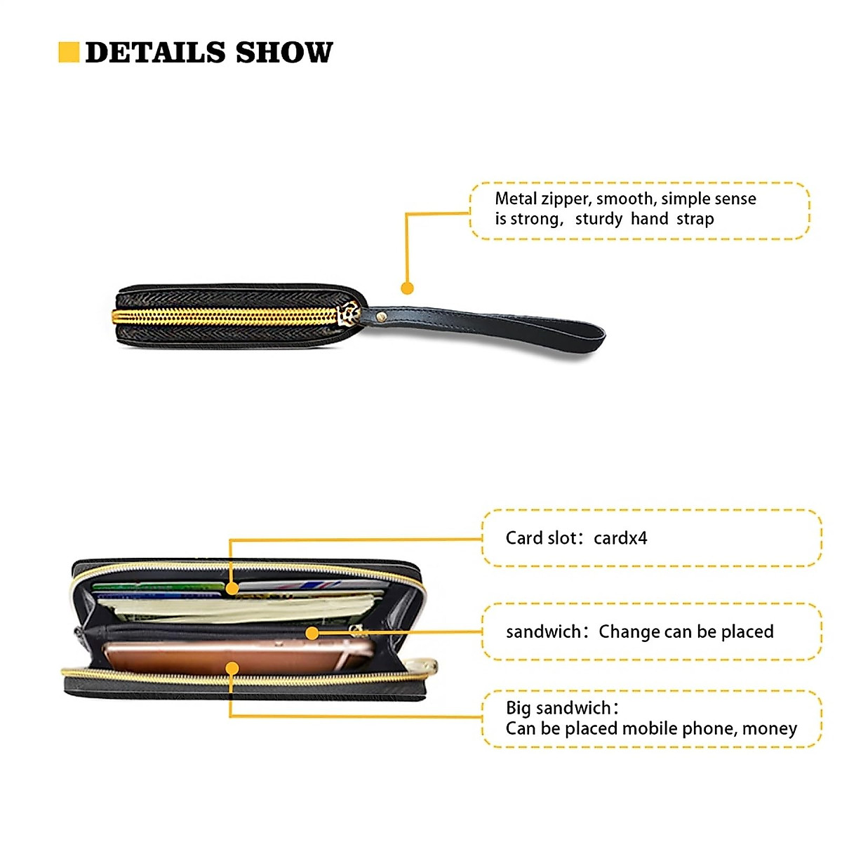 SCRAWLGOD Butterfly Women Wallets RFID Blocking Leather Wristlet Zipper Around Organizer Large Travel Card Holder Purse