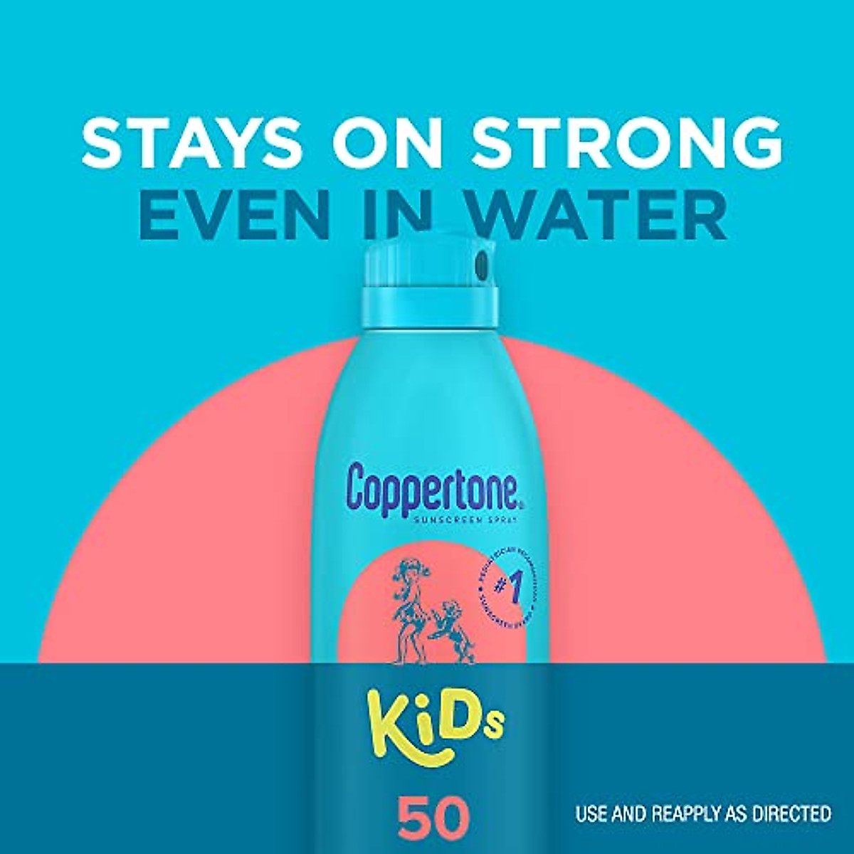 Coppertone Kids Sunscreen Spray, SPF 50 Sunscreen for Kids, Water Resistant Broad Spectrum Sunscreen Spray, 5.5 Oz, Pack of 3