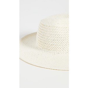 Hat Attack Women's Vented Luxe Packable Straw Hat, Bleach, White, One Size