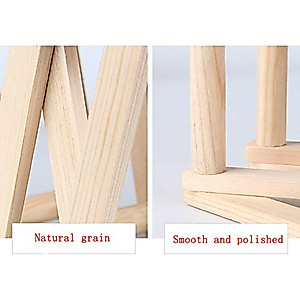 TURMZPY Wood and Brass Collapsible Accordion Wine Rack Table Decor 5 Bottle