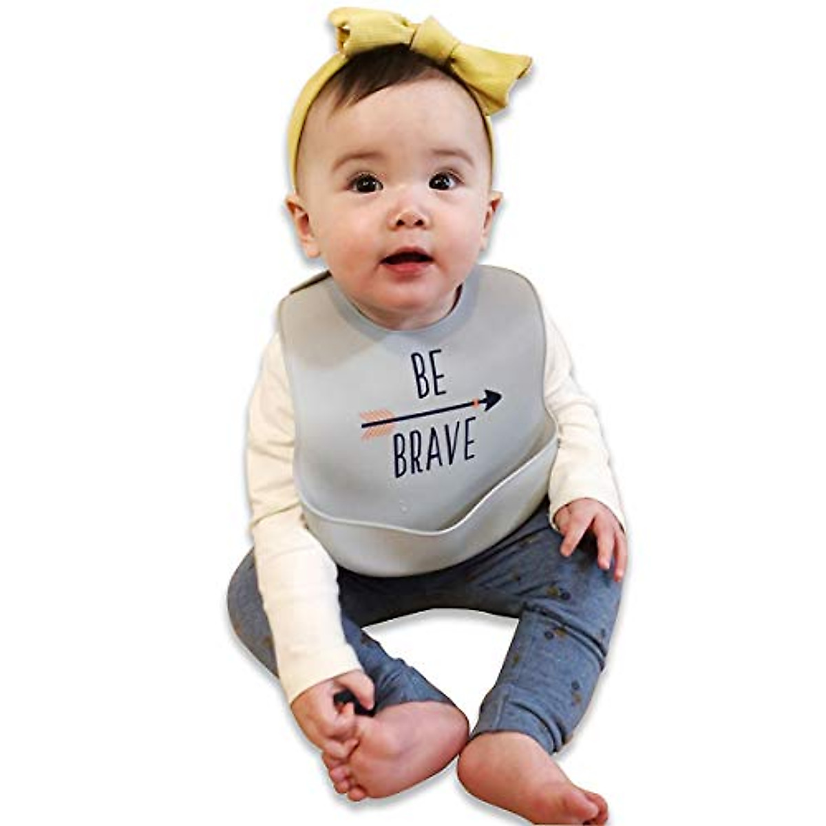 Hudson Baby Unisex Baby Silicone Bibs, Fox, One Size