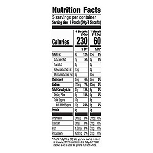 Nature Valley Blueberry Biscuits, Made With Whole Grain, 5 ct, 8.85 OZ