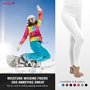 Rocky Women's Thermal Bottoms (Long John Base Layer Underwear Pants) Insulated for Outdoor Ski Warmth/Extreme Cold Pajamas (White - X-Small)