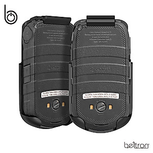 BELTRON DuraXV LTE Belt Clip Holster, Heavy Duty Rotating Belt Clip Holder Case for Kyocera DuraXV LTE E4610 (Verizon), DuraXE E4710 (AT&T), Secure Fit with Quick Release Latch & Kickstand Black