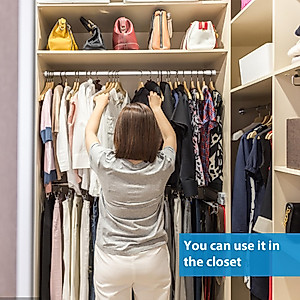 8 Pack Window Security Bar Window Lock Bar 15.7-27.6 Inch 1/2'' Diameter Adjustable Sliding Glass Door Lock Window Safety Bars with Rubber Tips Sliding Door Security Stick for Bathroom Cupboard