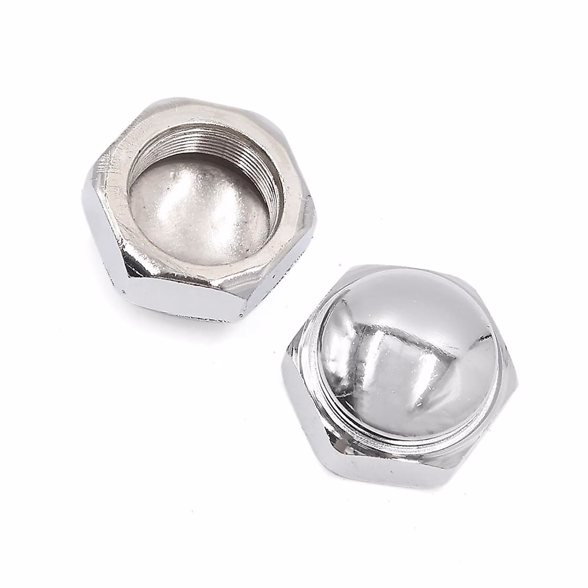 Unifizz 2 Pcs M22x1.0 Thread Metal Motorcycle Steering Wheel Shaft Cap Acorn Hex Nuts 1996-2023