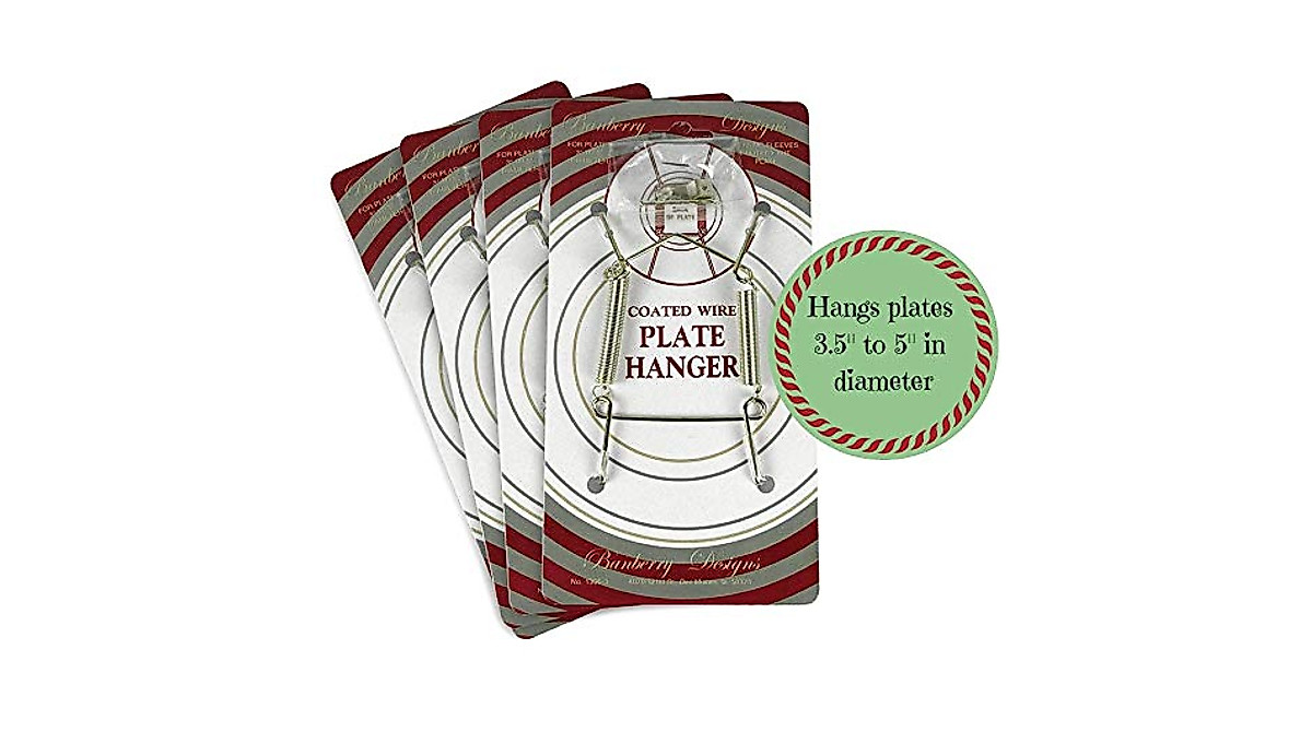 BANBERRY DESIGNS Brass Plate Hanger Set - Secure & Stylish