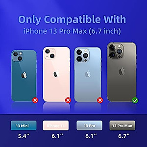K TOMOTO Compatible with iPhone 13 Pro Max Case for Women, [Drop Protection] [Anti-Fingerprint] [Anti-Scratch] Shockproof Soft-Touch Silicone Phone Case for iPhone 13 Pro Max 6.7", Klein Blue