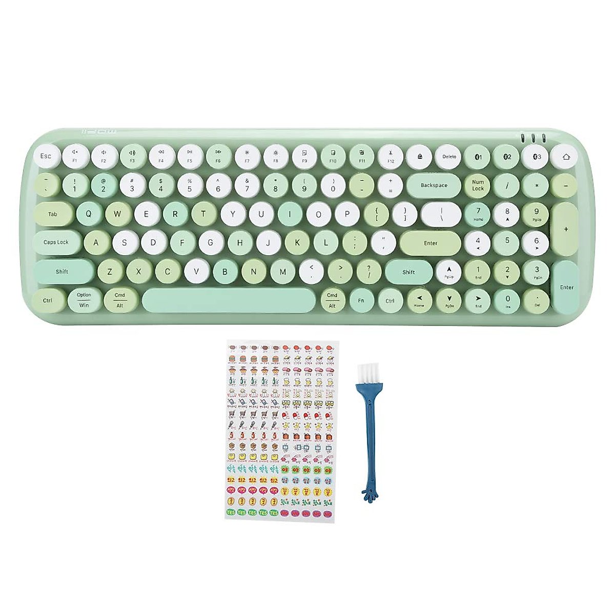 Wireless Bluetooth Keyboard, Universal Portable Multi?Device Keyboard for Bluetooth 5.1 Wireless Keyboard for Laptop Mobile Phone Tablet(Green)