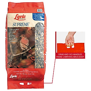Lyric Supreme Wild Bird Seed, Wild Bird Food Mix with Nuts and Sunflower Seeds, 20 lb. Bag