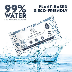 HEROLIFE Flushable & Biodegradable Baby Wipes, PlantBased, Hypoallergenic & FragranceFree, formulated with 99% water and plantderived ingredients ExtraLarge size 7.1” x 7.1” 3 packs of 40 wipes