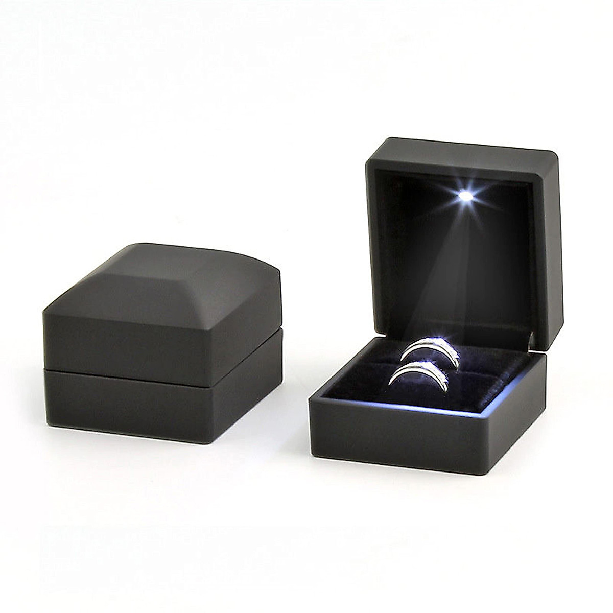 Personalized 24K Gold Plated Tungsten Ring Set Custom Engraved Free - Wedding Band Set - Couple's Ring Set - Ships from USA