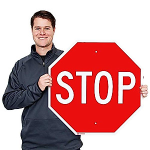 SmartSign "STOP" MUTCD Sign | 24" x 24" 3M Diamond Grade Reflective Aluminum