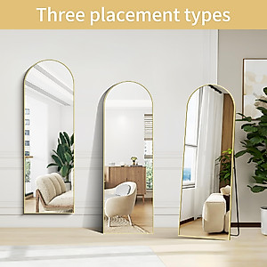 BONEWEI 64"x21" Big Wall Mirror with Stand Mounted for Bedroom/Cloakroom/Dorm Room/Bathroom/Living Room