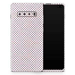 DesignSkinz Tiny Red and Purple Watercolor Polka Dots Protective Vinyl Decal Wrap Skin Cover Compatible with The Samsung Galaxy S20 (Screen Trim & Back Glass Skin)
