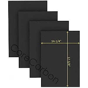 CoreCarbon 4-Pack HRF-A300 Exact Fitment Pre-Filter Designed to Fit Honeywell Insight Air Purifier Models HPA5300, HPA5300W, HPA5300B