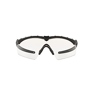 Oakley Men's OO9146 SI Ballistic M Frame 3.0 Rectangular Sunglasses, Matte Black/Clear, 32 mm