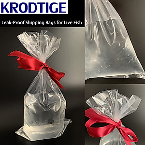 100 Pcs 8"x15" Clear Plastic Fish Bags,3 Mil Thick-Leak-Proof Shipping Bags,for Marine and Tropical Fish Transport,Bottom Seal Storing Leak-Proof Shipping Bags for Live Fish