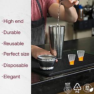 Smarty Had A Party 2 oz Clear Plastic Shot Glasses – Set of 500 Disposable Shot Glasses for Parties, Weddings, and Events – Bulk Plastic Shot Cups