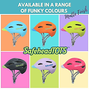 Adjustable Toddler Bike Helmet, Built in Visor with Removable Washable Inner Lining, XS Ages 2-4 Years for Boys and Girls, Perfect for Cycling, Scooters, Grey-Green