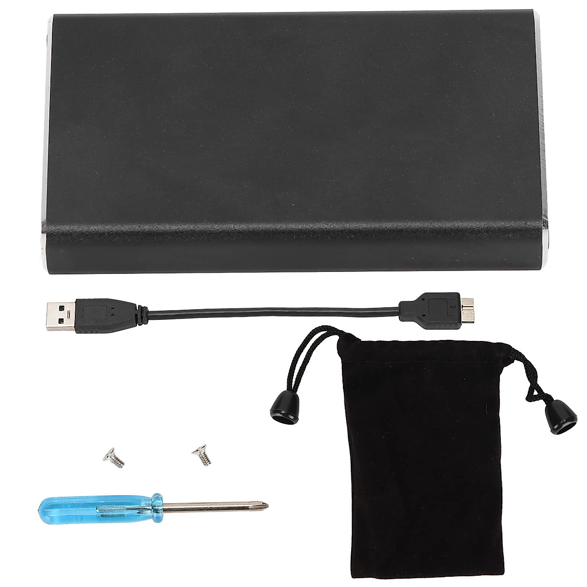 Mobile Hard Disk Box, Aluminum Alloy USB3.0 External HDD Enclosure, 6GB Fast Transmission,Up to 1TB Mass Storage, Plug and Play,for Windows XP/Vista/7/8/10, for OS X 8.6, Linux