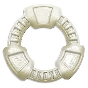 Spunky Pup Clean Earth Recycled Ring Dog Toy | Made from 100% Recycled Water Bottles | Eco-Friendly | Chicken Flavored | Dental Texture Promotes Clean Teeth and Gums | Dog Ring Toy Made in The USA