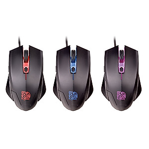 Thermaltake Tt eSPORTS Knucker 4-in-1 3 Color Membrane Keyboard & 2400 DPI Avago 5050 Optical Gaming Mouse & Headset & Mouse Pad Combo Kit KB-GCK-PLBLUS-01