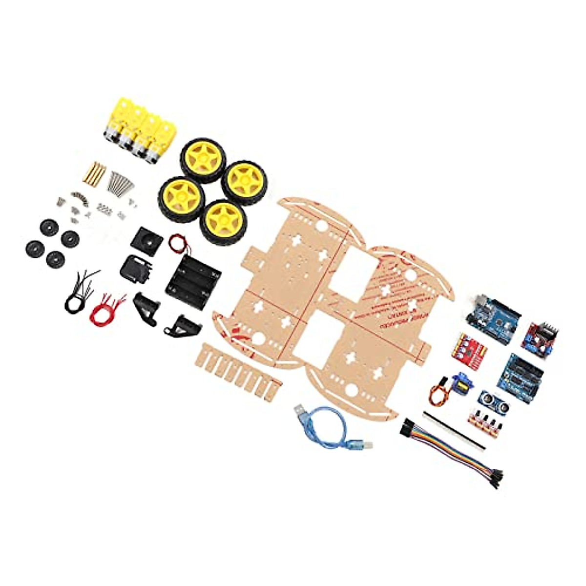 DAUERHAFT Robot Car Chassis, Simple Structure Sturdy Convenient Operation Professional Smart Robot Car Chassis Kit for Replacement