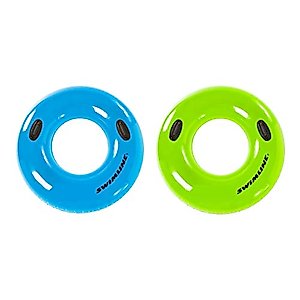 Swimline 36'' Waterpark-Style Handle Ring Tube, Colors May Vary