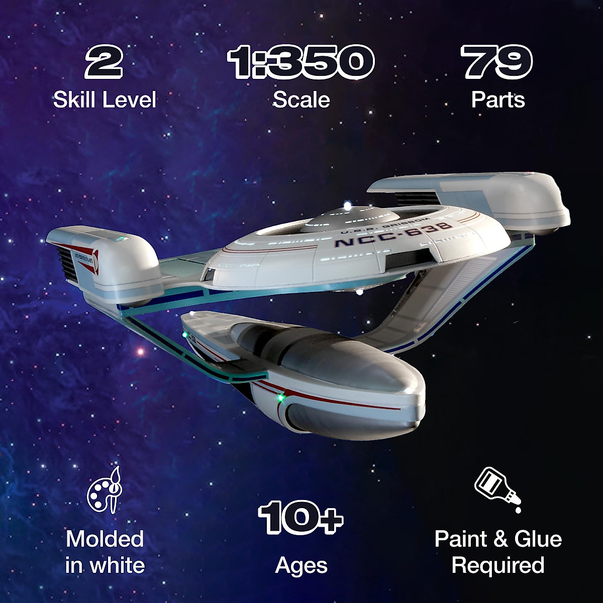 Polar Lights Star Trek U.S.S. Grissom 1:350 Scale Model Kit