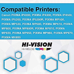 (12-Pack, 3CLBK, 3C, 3M, 3Y) HI-Vision Compatible PGI5 CLI8 Ink Cartridge PGI-5 CLI-8 for PIXMA iP6700D iP4200 iP4500 iX4000 iX5000 iP5200 MP500 MP530 MP810 MP830 MP950 MP960 MX850, (NO PGI-5 BK)