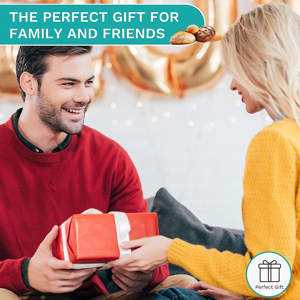 Ameeze Premium Sourdough Starter Jar Kit - 24oz Wide Mouth Glass Jar with Feeding Tracker, Thermometer, Silicone Scraper, and Airtight Lid - Complete Kit for Easy Artisan Bread Baking