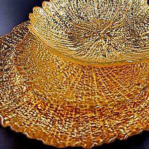 CORAL 12PCS Dinner Plate Set Gold