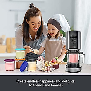 Omnikit Containers Replacement for Ninja Creami Pints and Lids - 8 Pack, 16oz Cups Compatible with NC301 NC300 NC299AMZ Series Ice Cream Maker - Dishwasher Safe, Leak Proof Lids