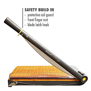 Westcott ‎15106 TrimAir 12-Inch Guillotine Paper Cutter, Heavy-Duty Multi-Paper Trimmer with 30 Sheet Capacity