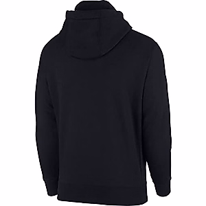 Nike Men's Sportswear Club Fleece Full Zip Hoodie, Fleece Zip-Up Hoodie Men, Black/Black/White, M