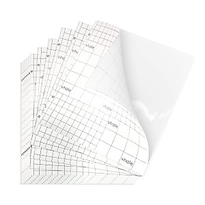 VHALE Glossy Clear Self-Adhesive Overlay Laminating Sheet Contact Papers, 7 X 8 Inches, Single-Sided, for Easy Application of Paper Suncatcher Kids’ Crafts, 3.15 Mil, Pack of 20