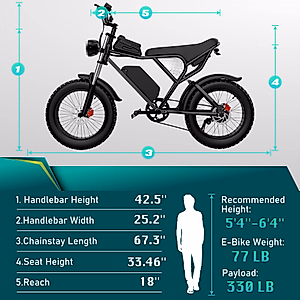 Electric Bike Adults 1000W Motor 30MPH with 48V 20AH Removable Lithium Battery 20" x 4.0 Fat Tire E Bike 40Miles with Professional Shim 7-Speed Beach Snow Mountain Electric Bicycle