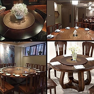 THIKK Tabletop Lazy Susan Turntable, Round Glass Turntable, 360° Smooth Rotating Serving Plate, Restaurant Serving Plate, Hotel Display Serving Tray (Size : 90cm/36in)