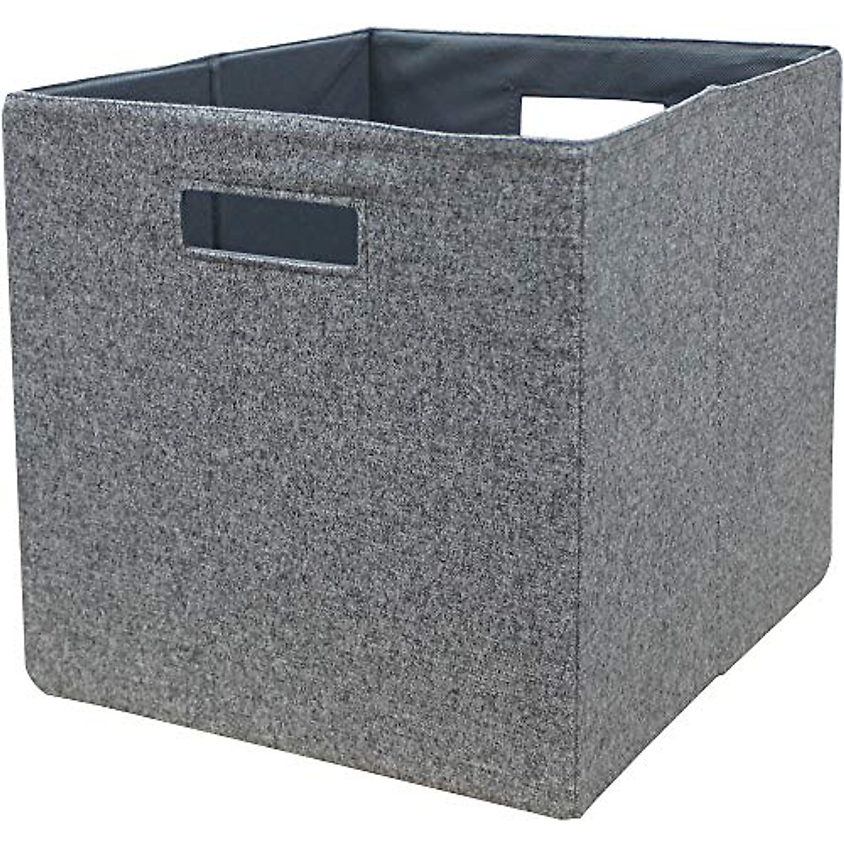 Deahun Better Homes & Gardens Fabric Cube Storage Bins (12.75" x 12.75"), Washed Indigo, 2 Pack (Gray)