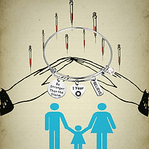 LQRI NA Jewelry Sobriety Recovery Gift Sobriety Gift 1 Years 5 Years 10 Years Addiction Recovery Bracelet(NA 1)