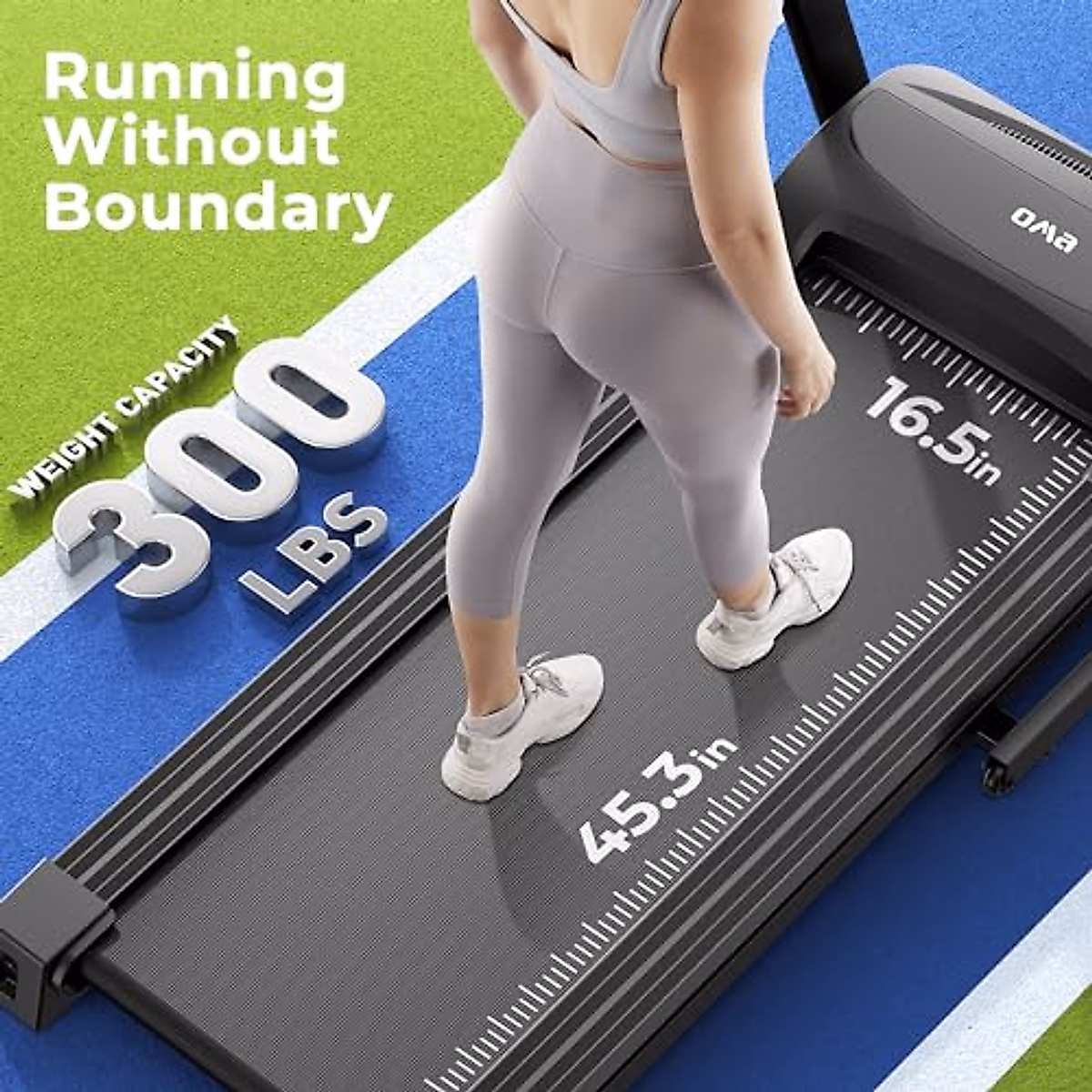 OMA Treadmills for Home Gym, 3.0HP 300lb Capacity, Foldable Treadmill with Incline Ajustable, Larger Deck Free 36 Preset Programs Walking Pad for Jogging Running Dog Treadmill, Model A…