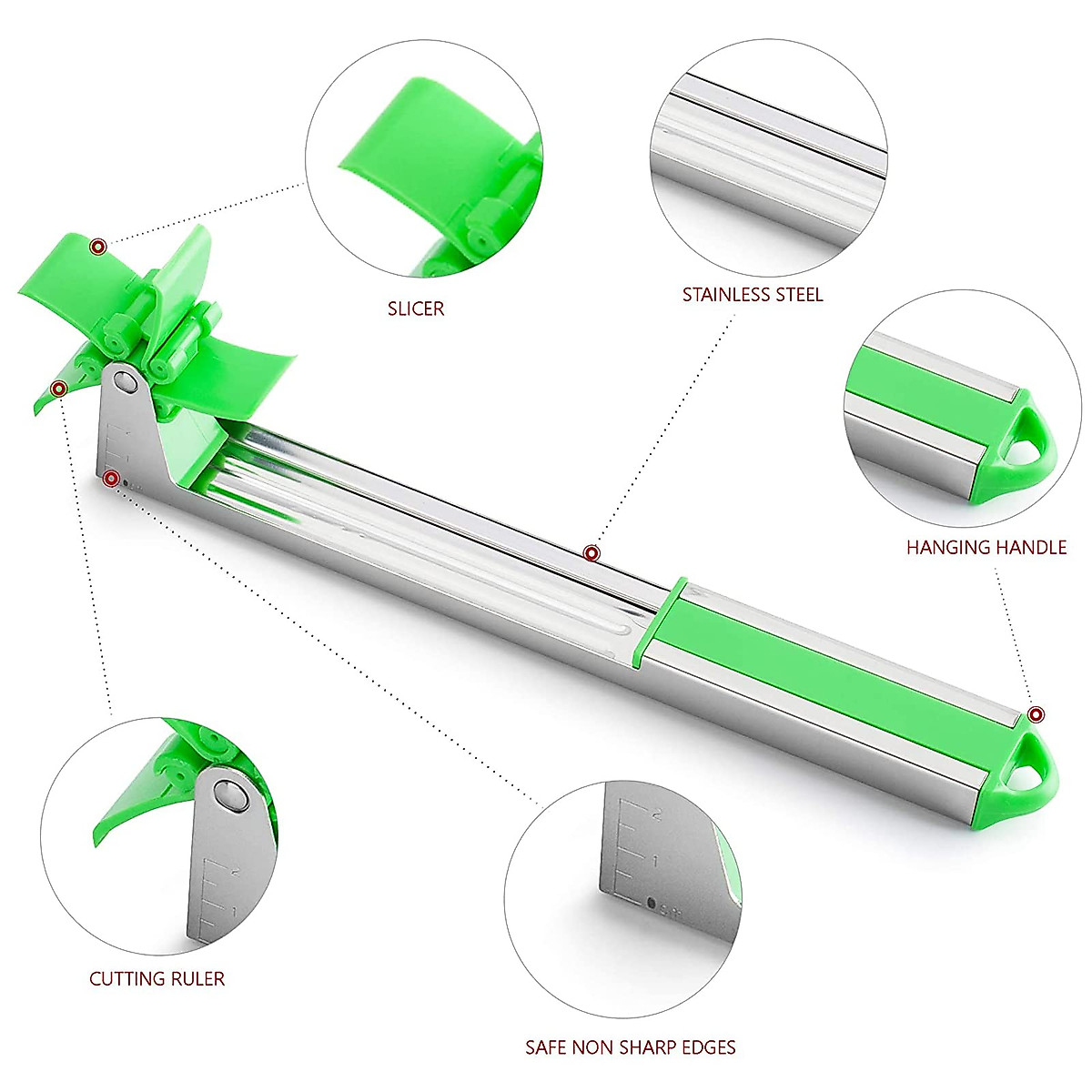 Watermelon Windmill Cutter - Slice a Watermelon in Seconds, 304 Stainless Steel Fruit Slicer Pro Knife - OKMIMI Kitchen Gadgets Tools