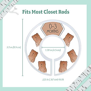 Baby Nest Designs 20x Baby Hangers for Closet with 7X Baby Closet Dividers for Nursery Velvet Baby Clothes Hangers Unisex Newborn Essentials Baby Size Organizer for Infant Clothing to 24 Months