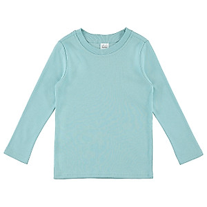 Cudlie 5-Pack Infant Girl Long Sleeve Shirt - Basic Baby Tees, Blouses, Tops - Solid Polka Dot & Printed Tshirts, 18M