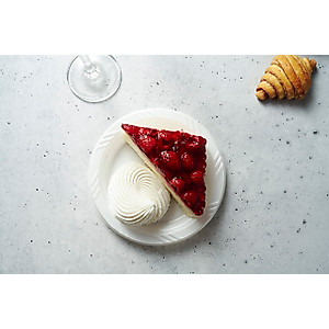 Munfix 200 White Plastic Plates Set - 6 Inch Plastic Dessert Plates, Disposable Plates Bulk Pack, Party Plates for BBQ, Picnic, Parties, Travel and Events, Microwavable Recyclable